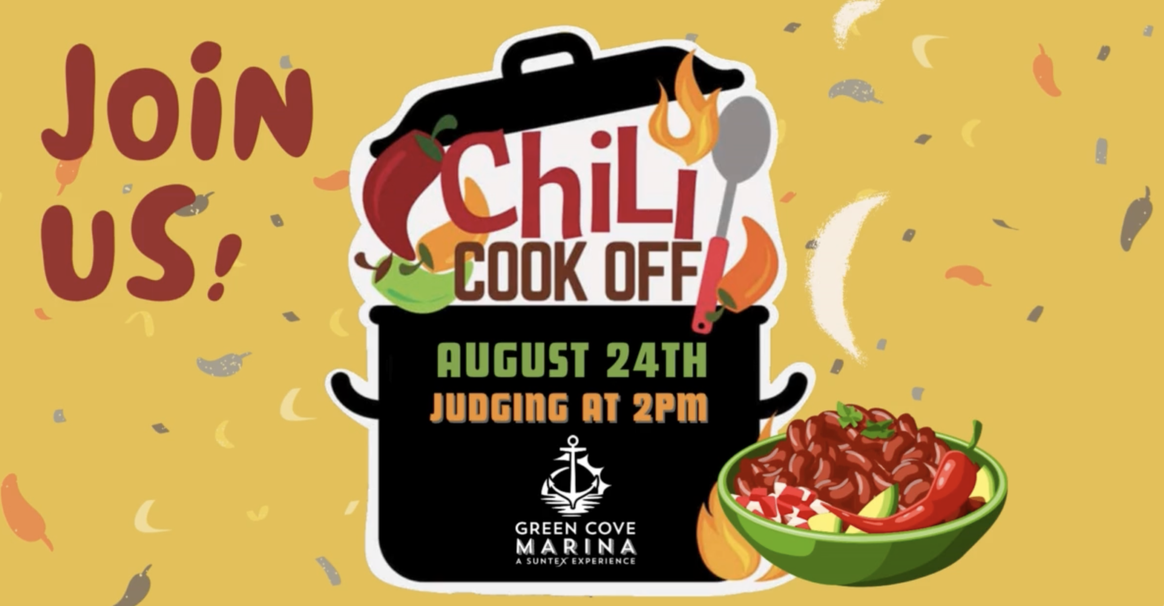 August 24, 2024 : Chili Cook Off - Green Cove Marina